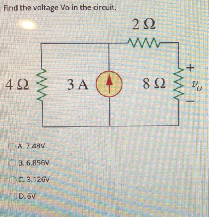 Solved help me find the voltage and explain the method and | Chegg.com