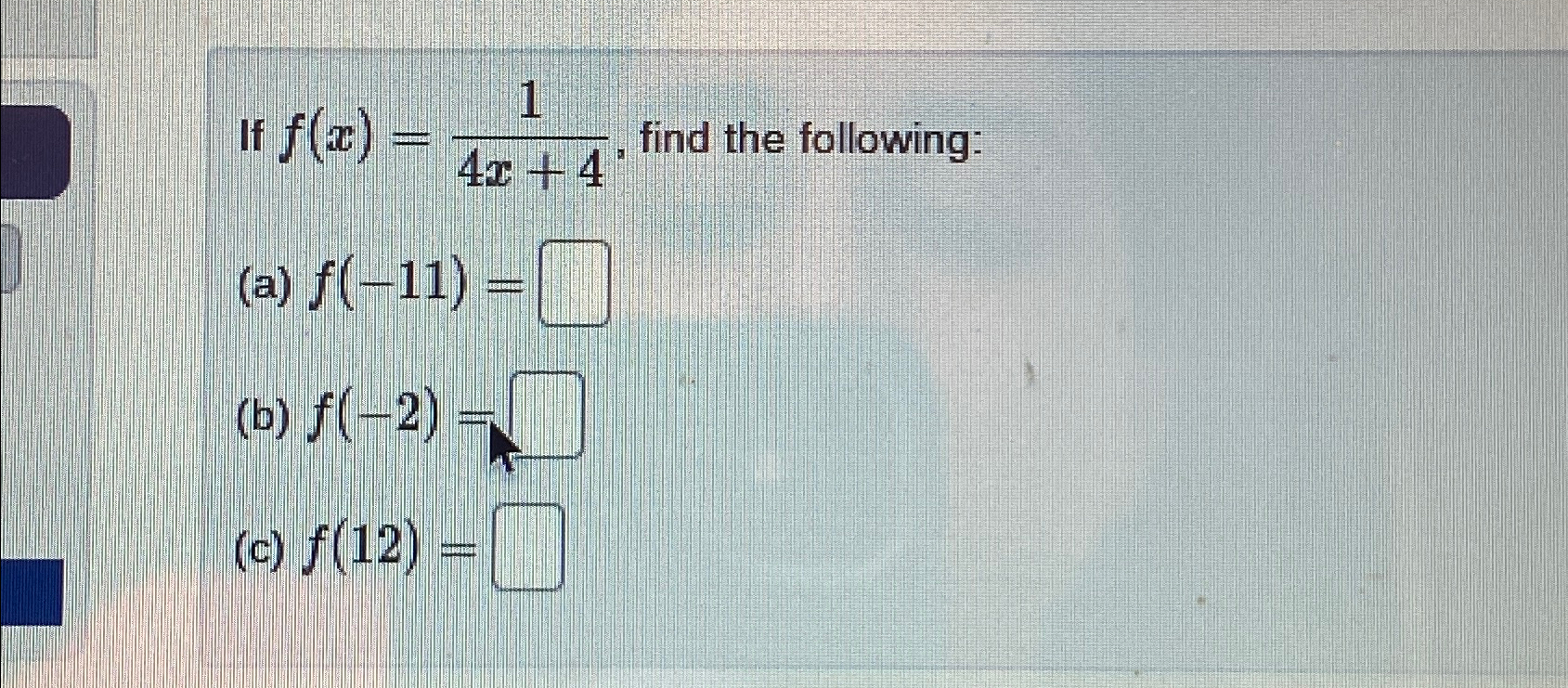 Solved If f(x)=14x+4, ﻿find the | Chegg.com