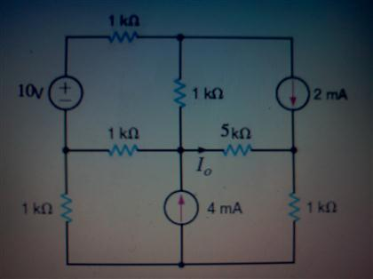 Solved Use loop analysis to find I0 in the network in the | Chegg.com