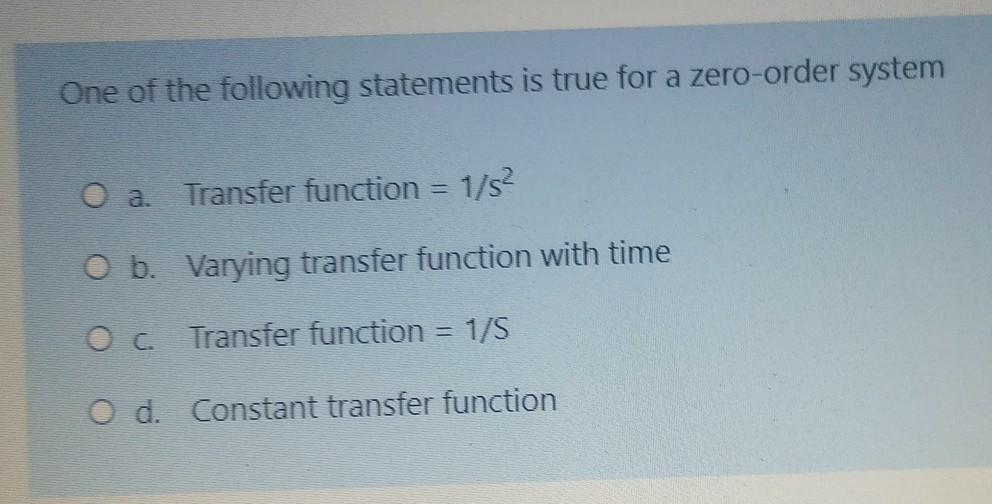 Solved One of the following statements is true for a | Chegg.com