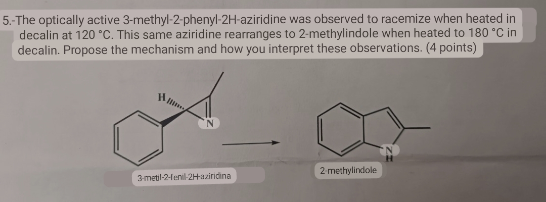 Solved 5.-The optically active | Chegg.com