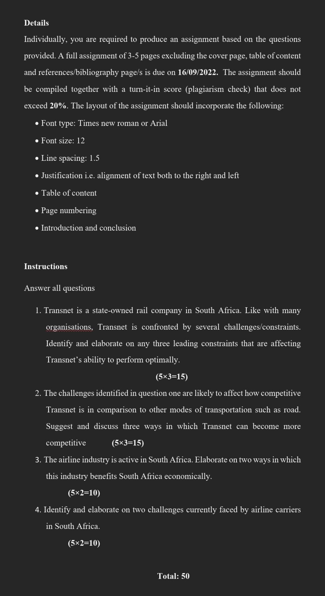 Solved Details Individually, you are required to produce an | Chegg.com