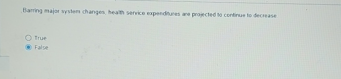 Solved Barring major system changes, health service | Chegg.com