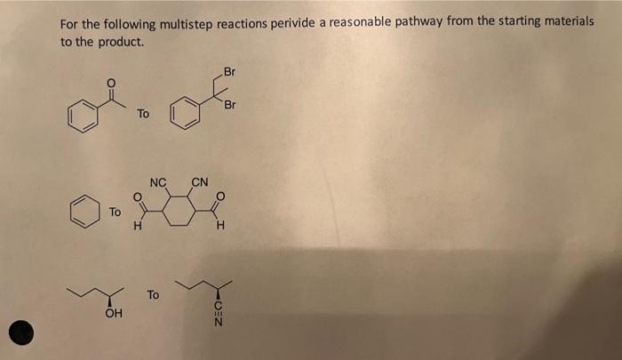 Solved For the following multistep reactions perivide a | Chegg.com