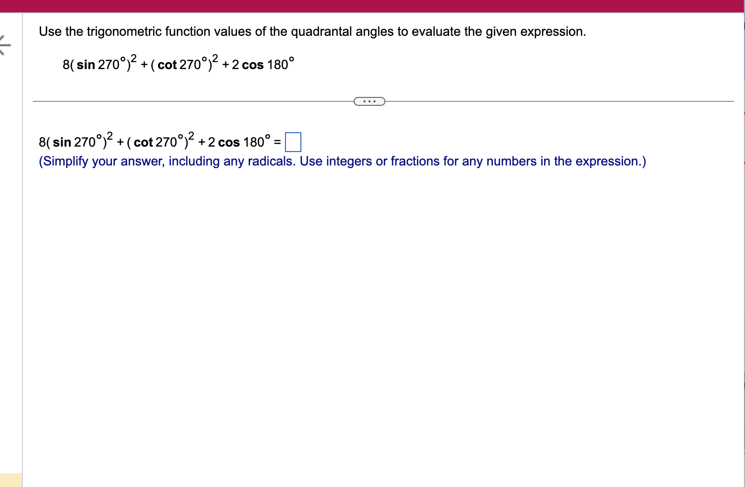 Solved Use the trigonometric function values of the | Chegg.com