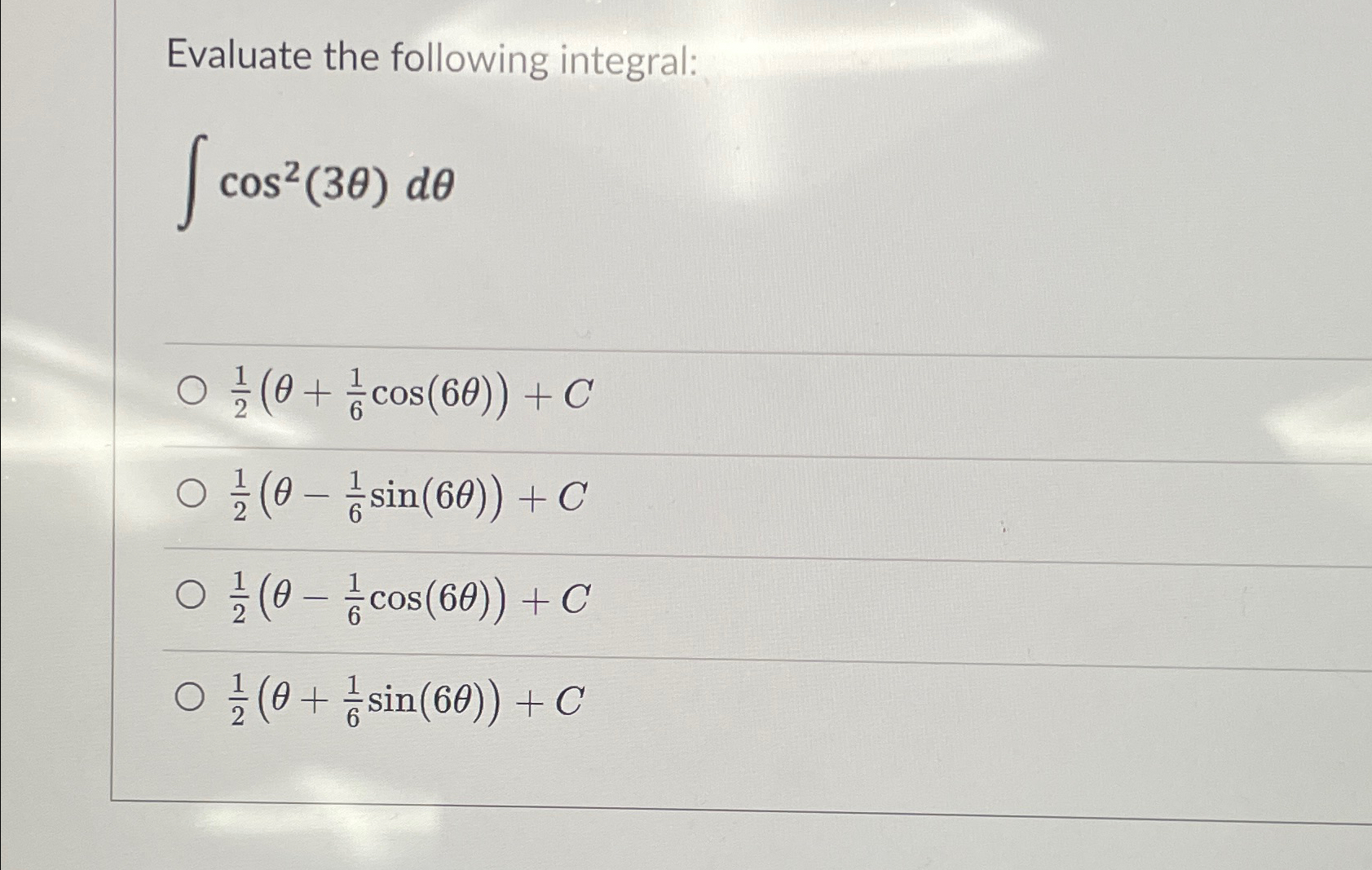 Solved Evaluate the following | Chegg.com