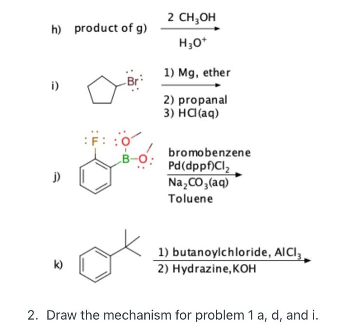 Solved 1. Draw the product of the following reactions: KOH | Chegg.com
