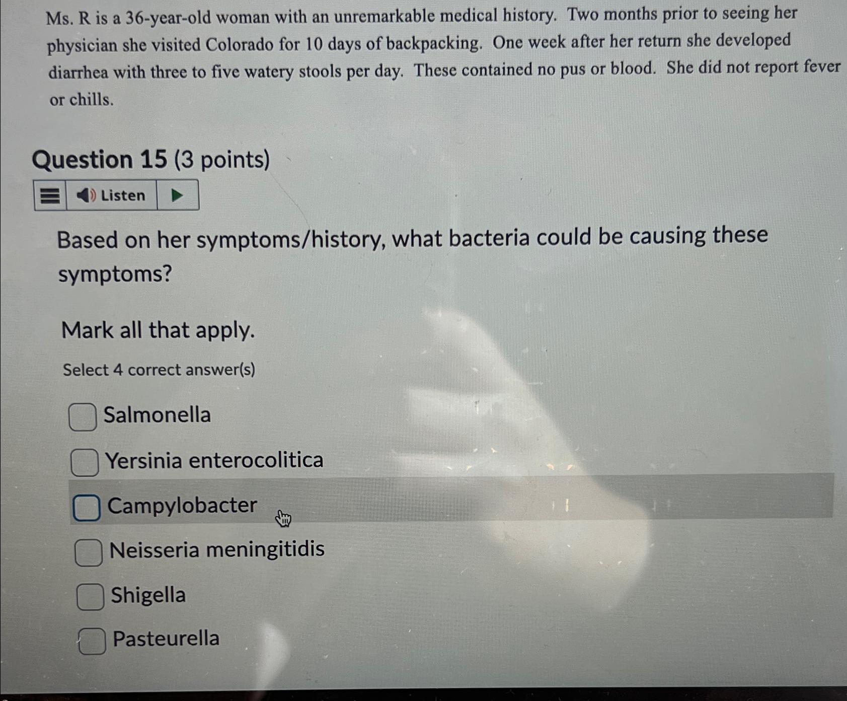 Solved Ms. ﻿R is a 36-year-old woman with an unremarkable | Chegg.com