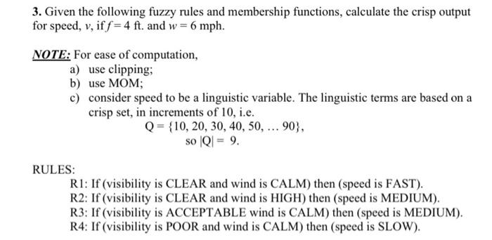 Solved 3. Given the following fuzzy rules and membership | Chegg.com