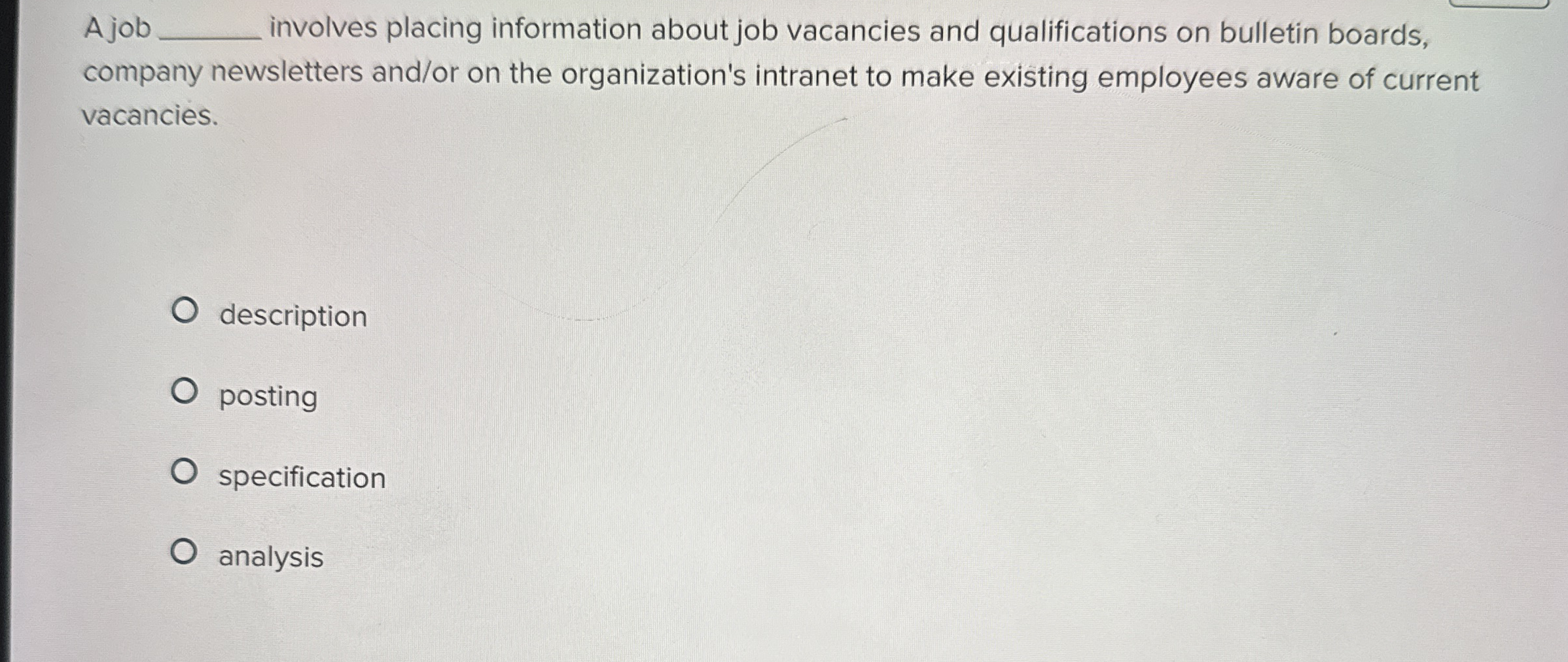 Solved Ajob q, ﻿involves placing information about job | Chegg.com