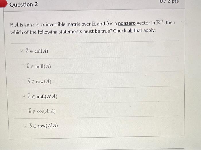 Solved If A is a 5×5 matrix such that A2=O, where O is the | Chegg.com