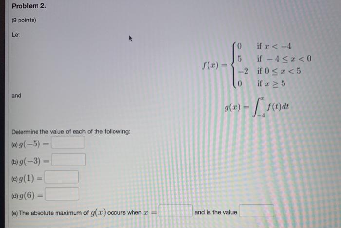 Solved Problem 2. (9 points) Let O if
