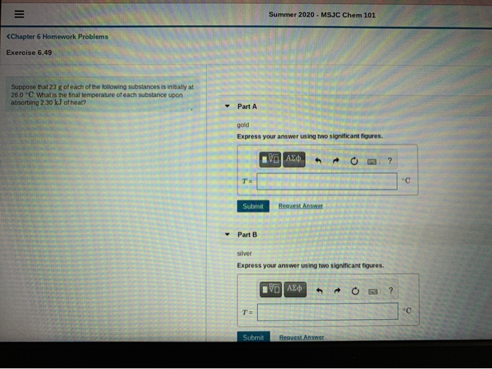 Solved III Summer 2020-MSJC Chem 101 | Chegg.com