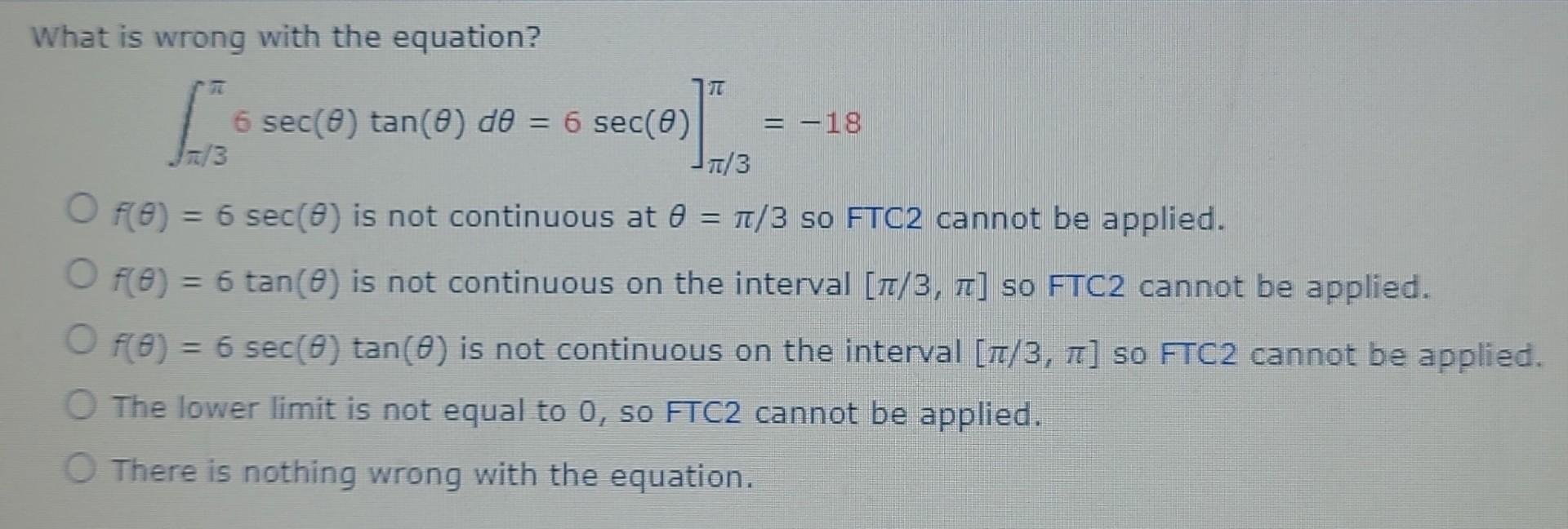 Solved What is wrong with the equation? | Chegg.com