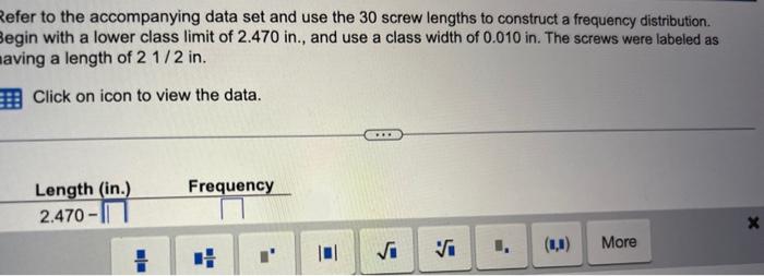 Solved efer to the accompanying data set and use the 30 | Chegg.com