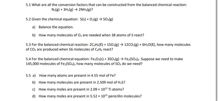 Solved 5.1 What are all the conversion factors that can be | Chegg.com