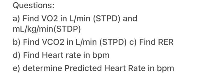 Laboratory Condirions: Calculated STPD factor- Body | Chegg.com