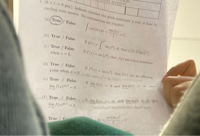 Solved circling your answer, N0 explether the given | Chegg.com