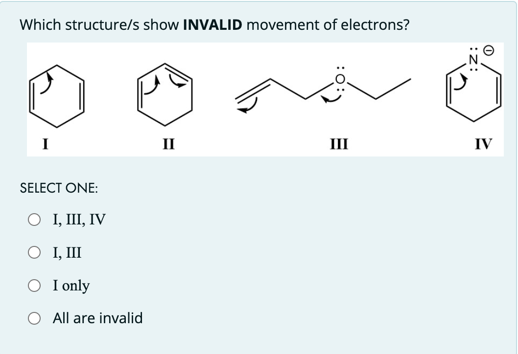 Solved Which structure/s show INVALID movement of | Chegg.com