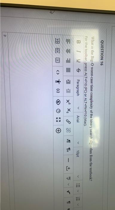 What is the Big-O worst-case time complexity of the | Chegg.com