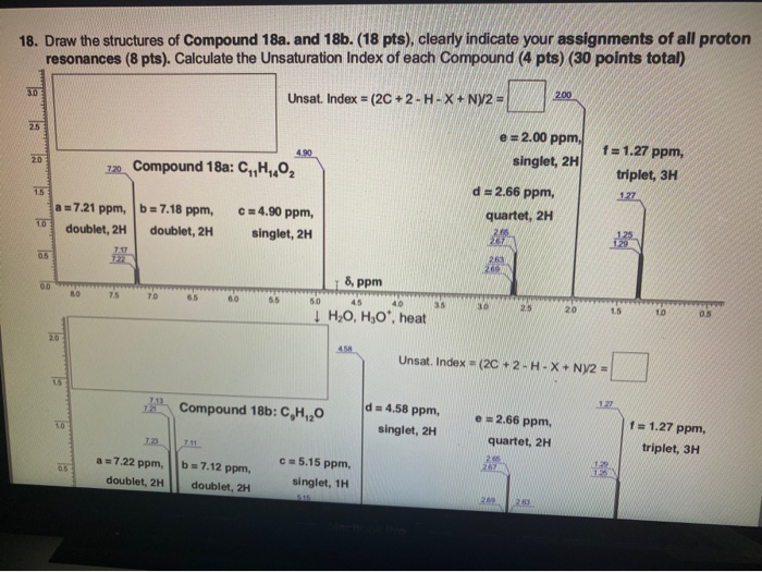 Solved 18. Draw the structures of Compound 18a. and 18b. (18 | Chegg.com