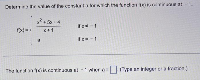 Solved Determine the value of the constant a for which the | Chegg.com