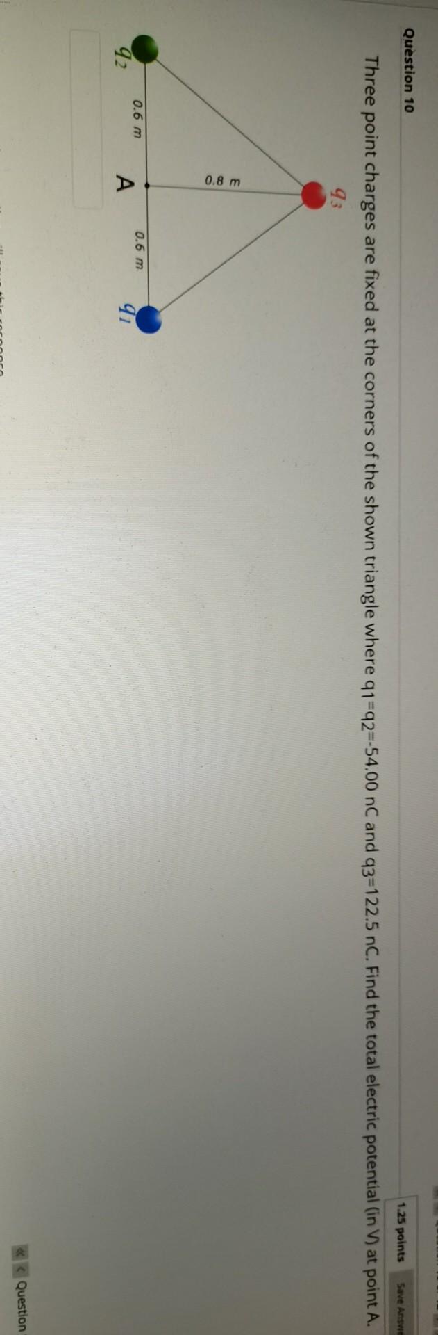 Solved Question 10 1.25 points Save Answe Three point | Chegg.com
