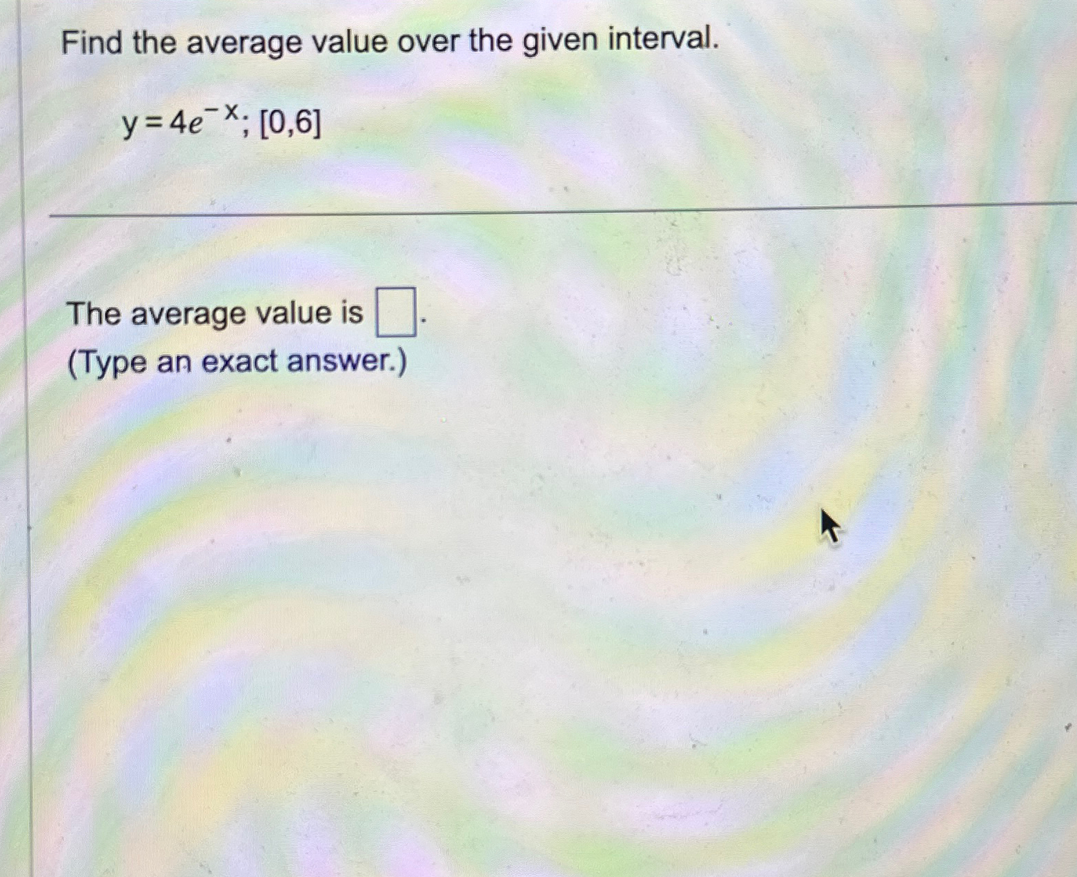 Solved Find the average value over the given | Chegg.com
