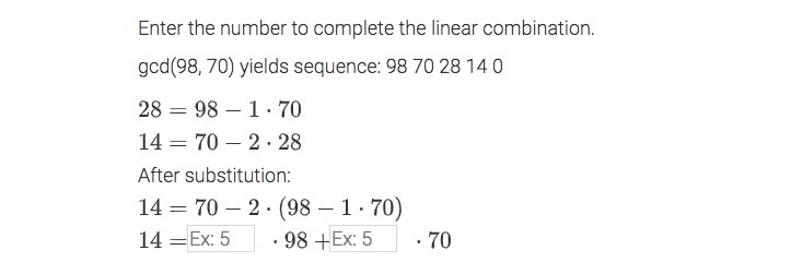 Solved Enter the number to complete the linear | Chegg.com