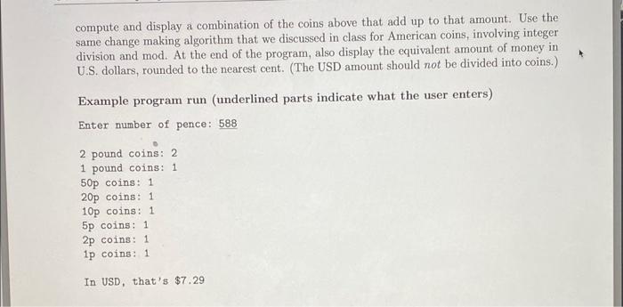 Solved 4. ( 6 points) Currency in the United Kingdom | Chegg.com