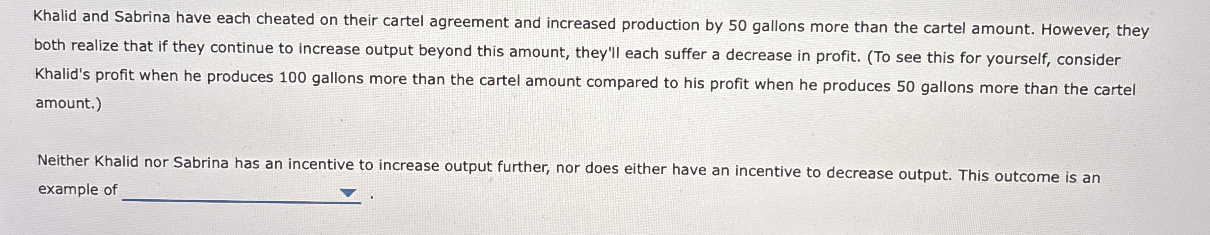 Solved Khalid and Sabrina have each cheated on their cartel | Chegg.com