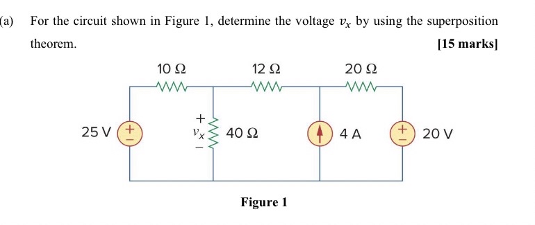 Solved (a) ﻿For the circuit shown in Figure 1, ﻿determine | Chegg.com