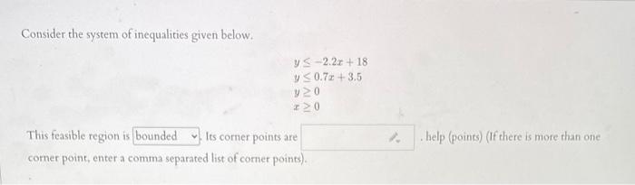 Solved Consider the system of inequalities given below. YS - | Chegg.com