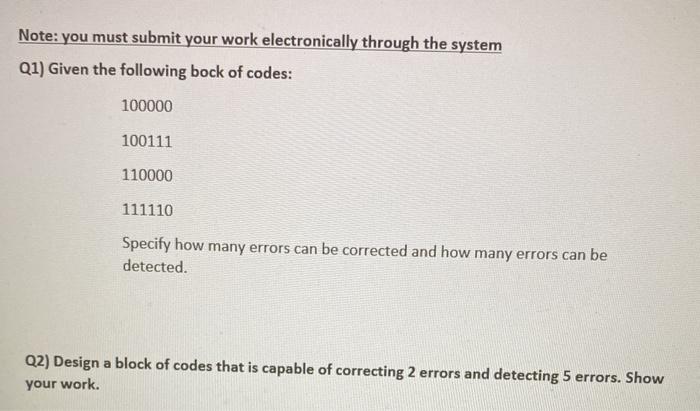 Solved Note: you must submit your work electronically | Chegg.com