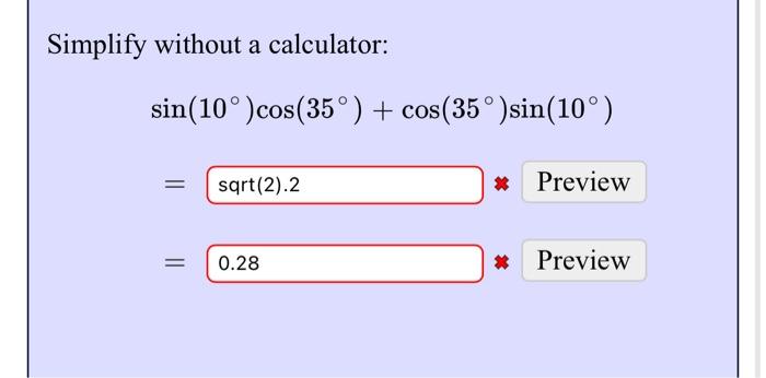 Solved Simplify without a calculator: | Chegg.com
