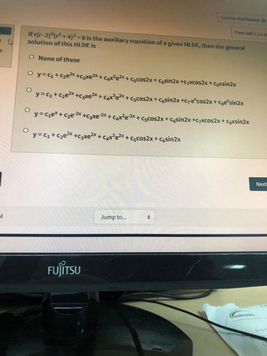 Solved If r(r−2)3(r2+4)2=0 is the auxiliary equation of a | Chegg.com