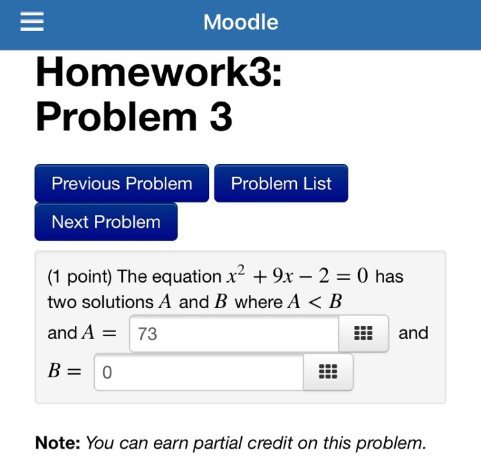 Solved Moodle Homework3: Problem 3 Previous Problem Problem | Chegg.com
