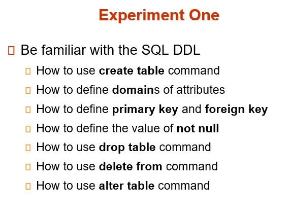 Solved Experiment One Be familiar with SQL Server 2005 or | Chegg.com