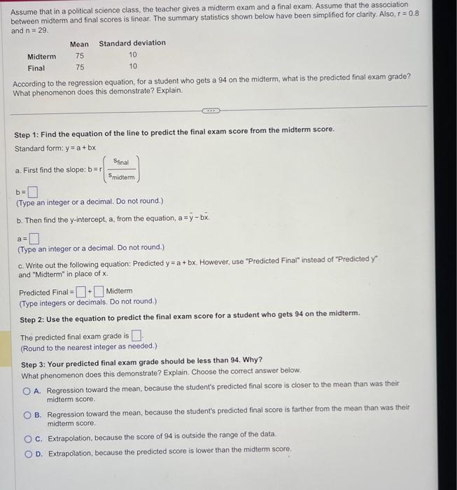 Solved Assume that in a political science class, the teacher | Chegg.com