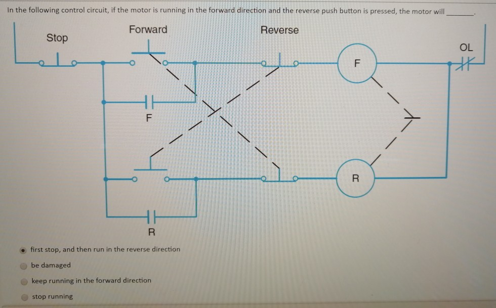 Solved In the following control circuit, if the motor is | Chegg.com