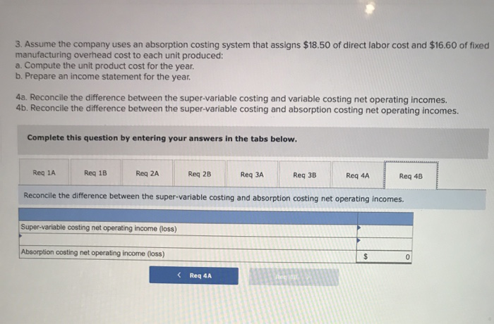 Solved Saved Problem 6A-5 Super-Variable Costing, Variable | Chegg.com