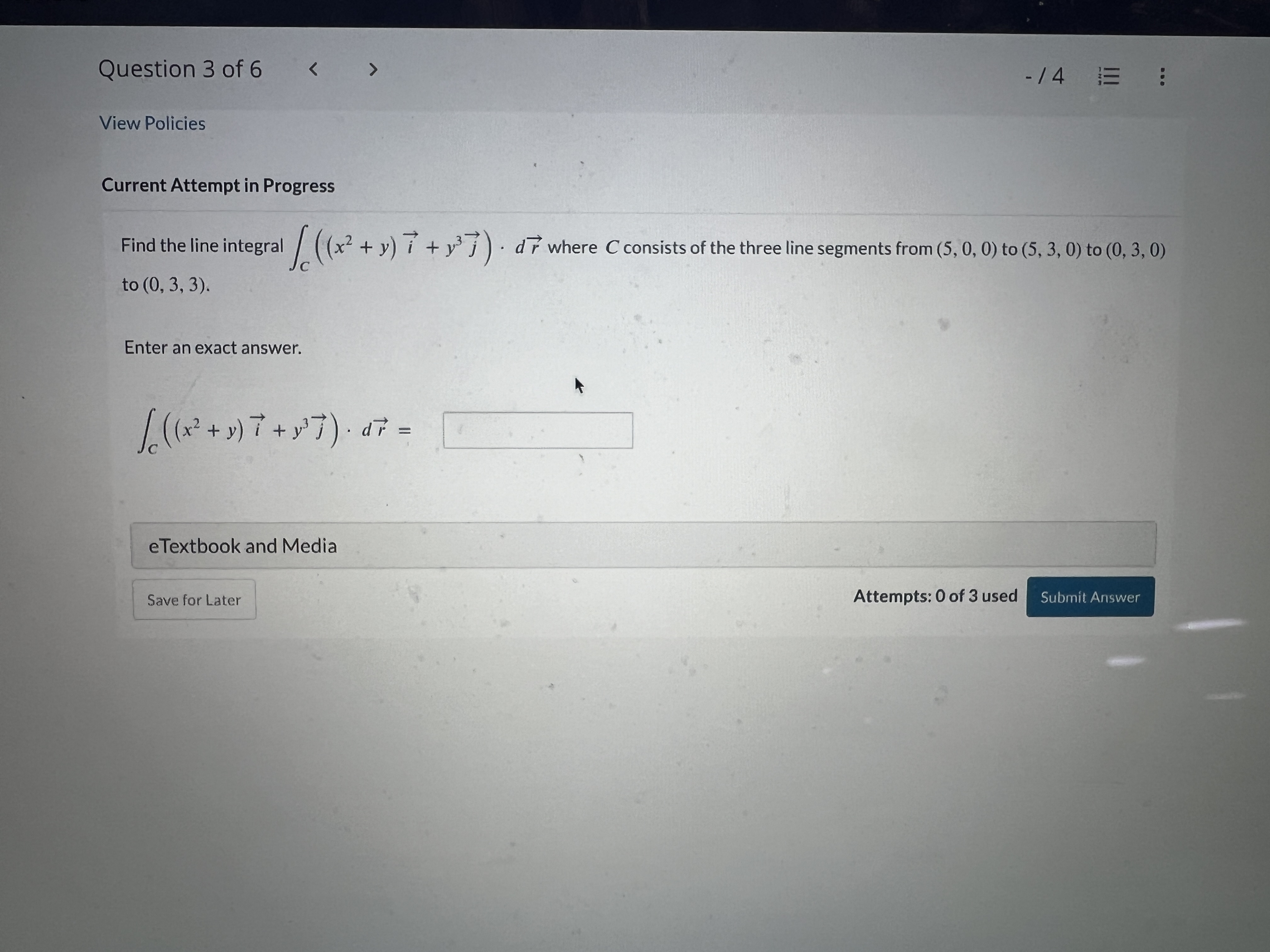 Solved Current Attempt in ProgressFind the line integral | Chegg.com