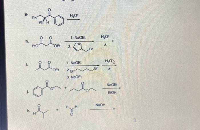 Solved 2⊸ 1. NaOEt ΔH3O+ 1. NaOEt 3. NaOEt NaOH | Chegg.com