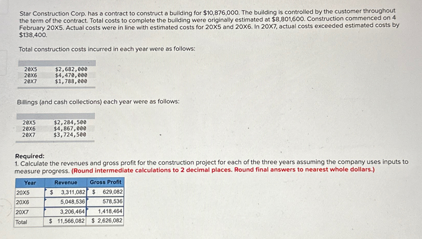 Solved Star Construction Corp. has a contract to construct a | Chegg.com