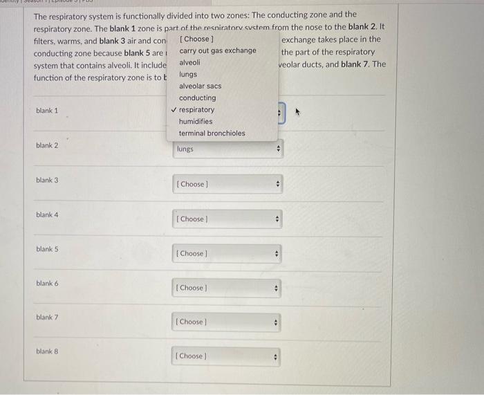 Solved The respiratory system is functionally divided into | Chegg.com