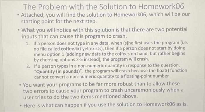 Solved The Problem with the Solution to Homework06 - | Chegg.com