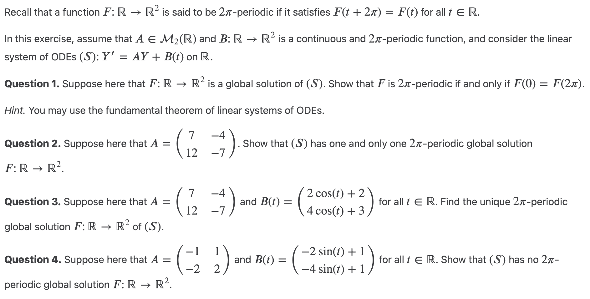 Solved Recall that a function F:R→R2 ﻿is said to be | Chegg.com