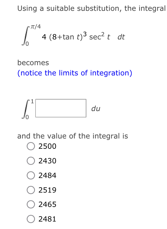 Solved Using a suitable substitution, the | Chegg.com