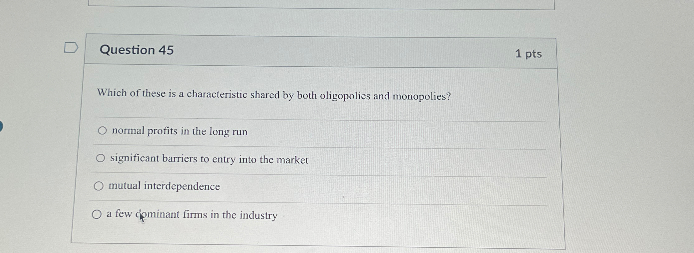 Solved Question 451 ﻿ptsWhich of these is a characteristic | Chegg.com