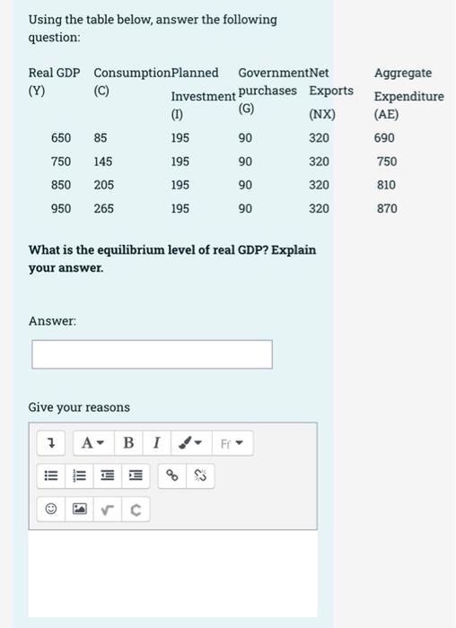Solved Using the table below, answer the following question: | Chegg.com